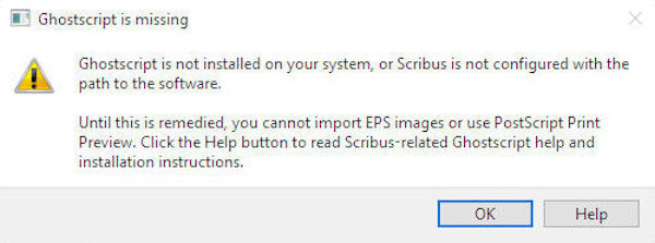 Scribus - Ghostscript is missing - 8Bit Mammoth