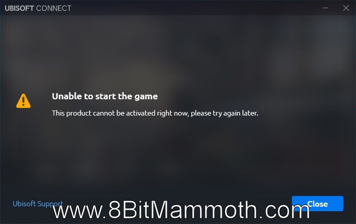 Ubisoft Connect Unable To Start The Game Problem Solved 8bit Mammoth